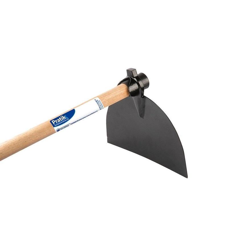 Enxada Pratik Temperada Larga Goivada 30cm 2,5 Libras com Cabo ...