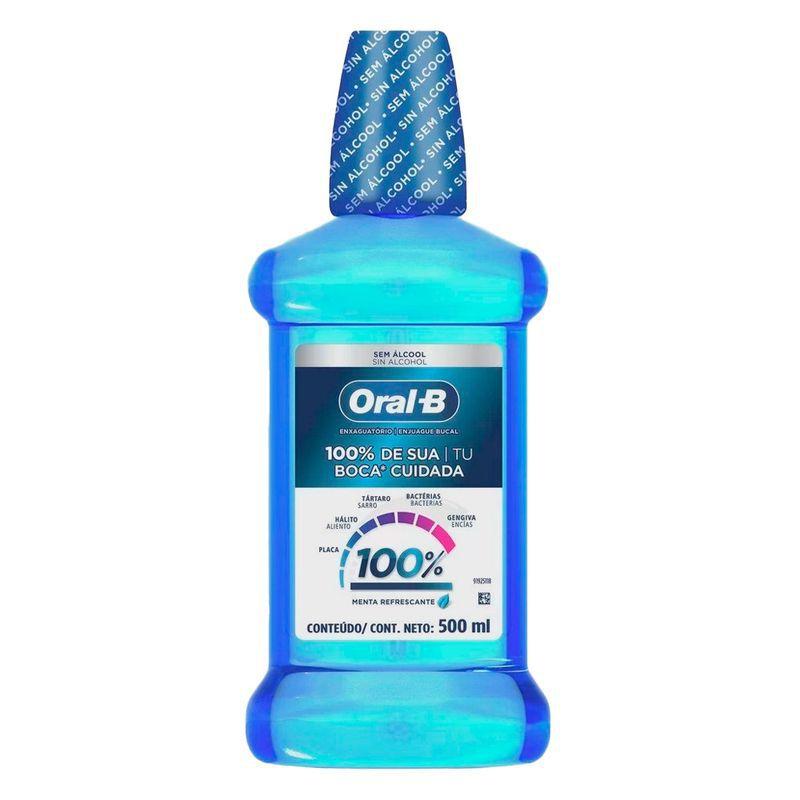 Enxaguante Bucal Oral B-100% Da Sua Boca Cuidada 500ml - Oral -B ...