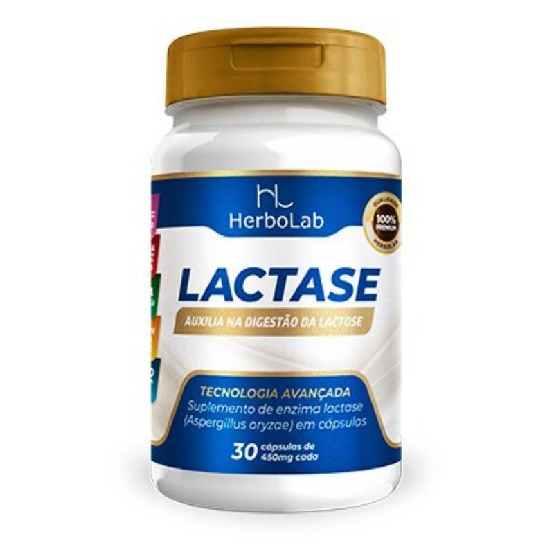 Enzima Lactase 450mg 10.000fcc - 30 cápsulas - HerboLab - Lactase ...