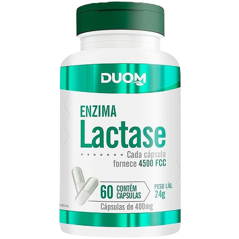 Enzima Lactase Suplemento Alimentar Puro - 60 Cápsulas 400mg - Duom ...