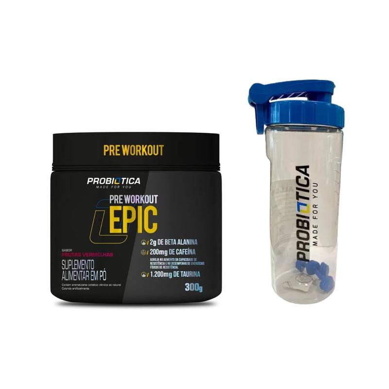 Epic Pre Treino 300g Sabores + Garrafa All Day Treino 400ml ...