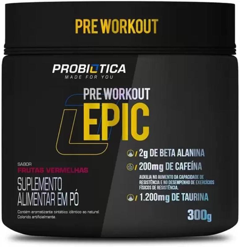 Epic Pre Workout (300g) Frutas Vermelhas - Probiótica - Pré Treino - Magazine Luiza