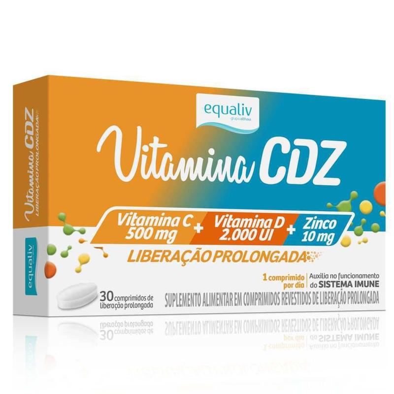 Equaliv Vitamina CDZ 30 Comprimidos - Vitaminas A-Z - Magazine Luiza