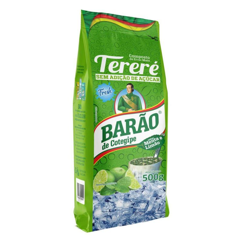 Erva-Mate Tererê Menta Limão Fresh Barão de Cotegipe 500 g - Erva Mate ...