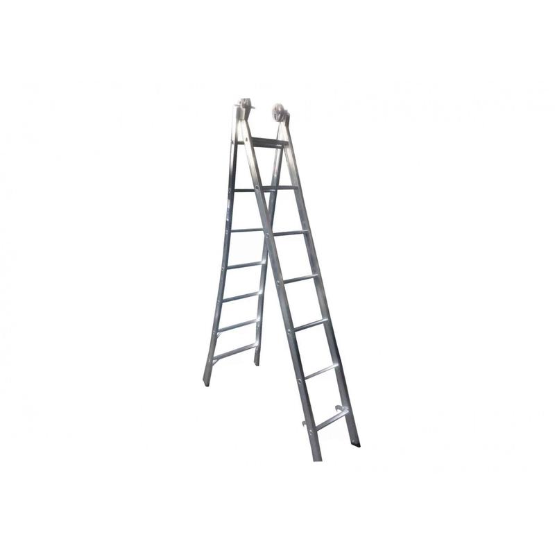 Escada Extensiva 7 Degraus Trava Resistente Alumínio 3,8m - REAL ...