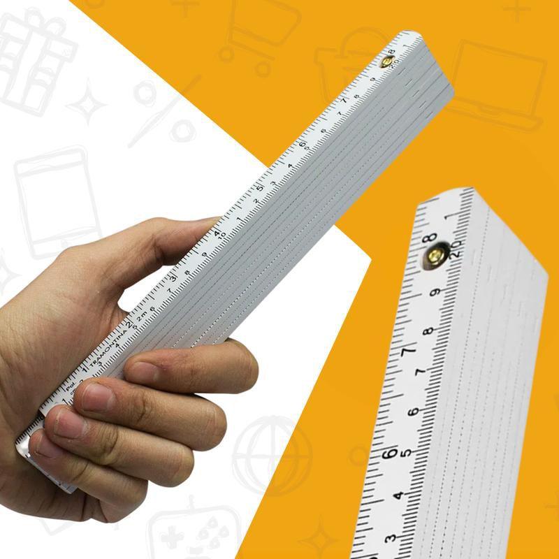 Escala Métrica Dobrável ABS 2 Metros Portátil Profissional Medição ...