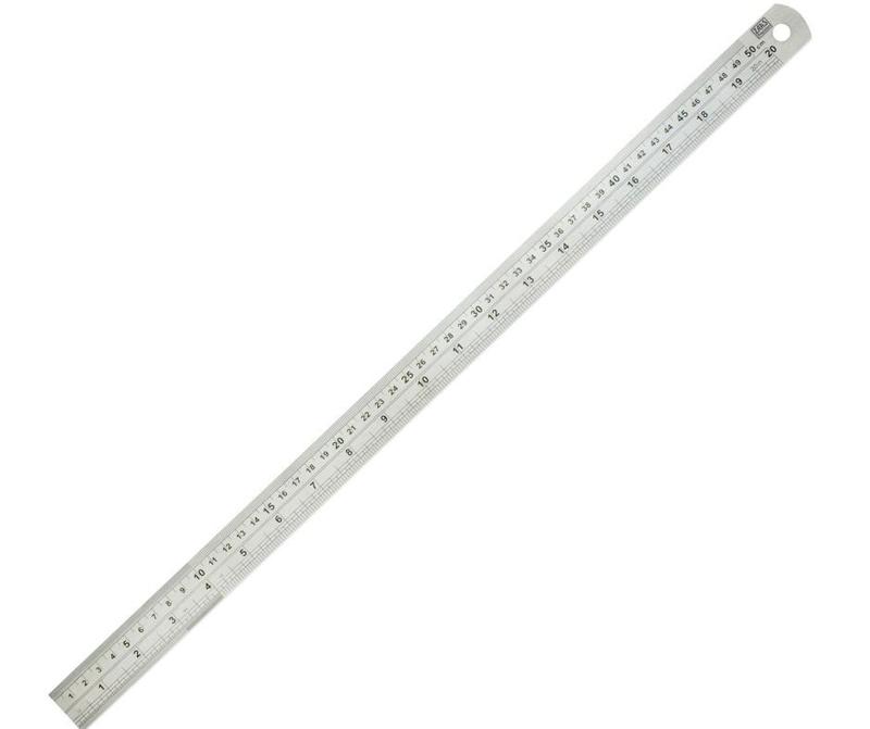 Escala Régua De Aço Inox 500 Mm Zaas - Escala Métrica - Magazine Luiza