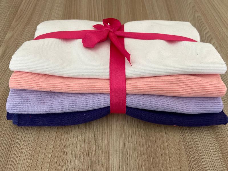 ESCOLHA SEU KIT Tecido Ribana Malha Punho Canelado - 4 CORES MEDINDO 20cm X 1metro cada (tubular ...