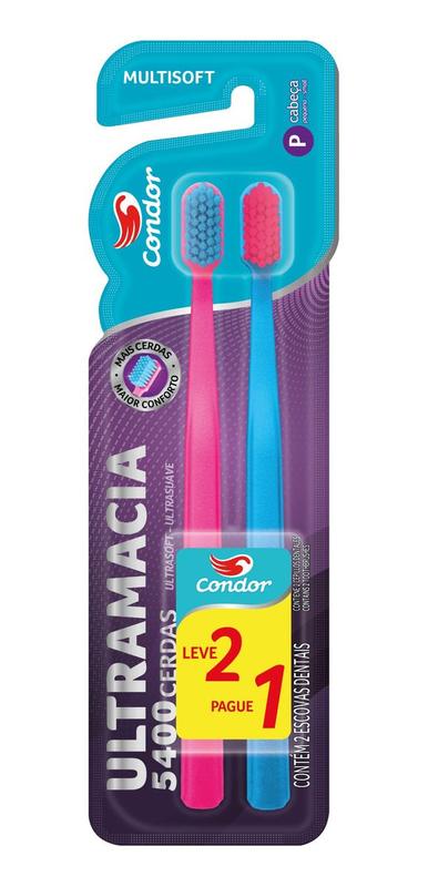 Escova Dental Condor Multisoft Ultramacia Com 2un - Escova de Dentes ...