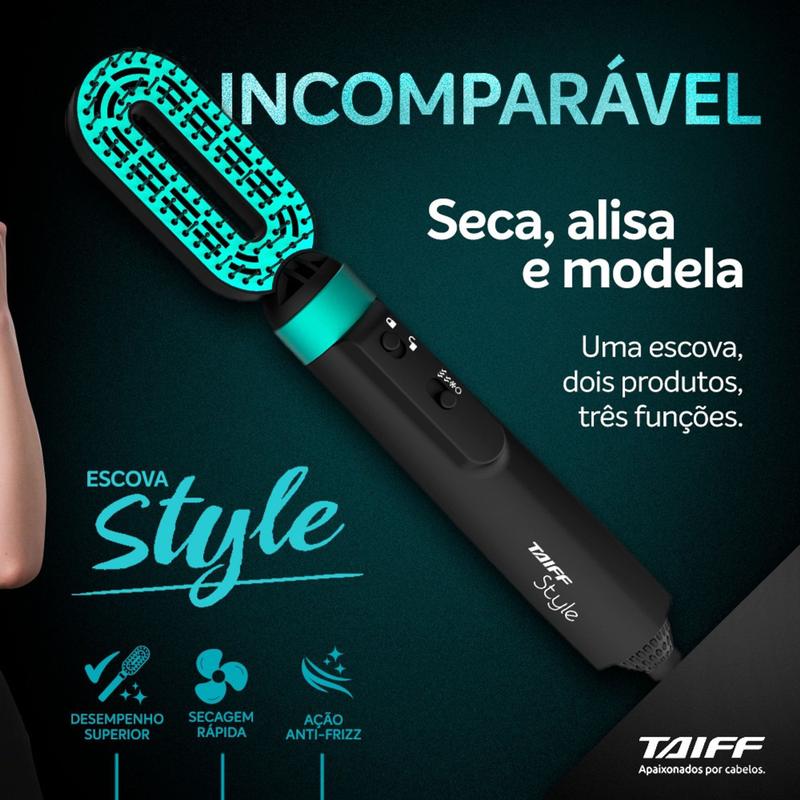 Escova Taiff Style Secadora Alisadora e Modelador de 220v - Escova ...