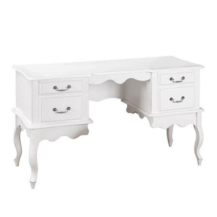 Escrivaninha De Madeira 1056-2 Branco - MEYER MÓVEIS - Escrivaninha ...