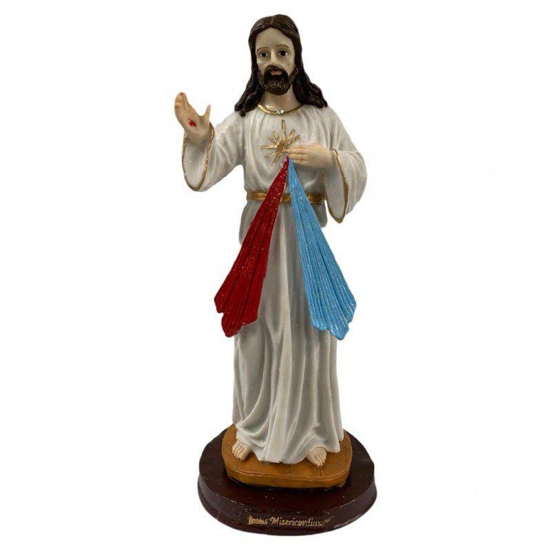 Escultura Jesus Misericordioso 27 cm em resina - Lua Mística - 100% ...