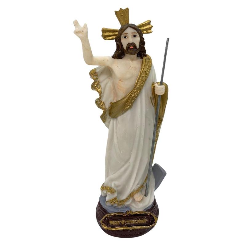Escultura Jesus Ressuscitado 15 Cm Em Resina Ilumina Os - Lua Mística ...