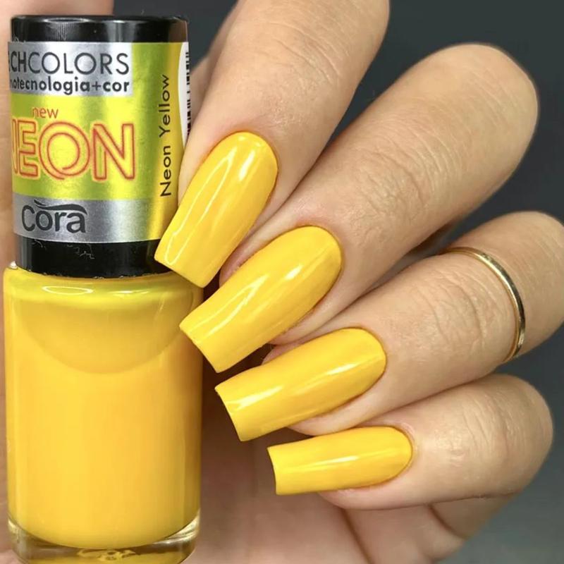 Esmalte Cora TechColors Neon Yellow 9ml - Esmalte - Magazine Luiza