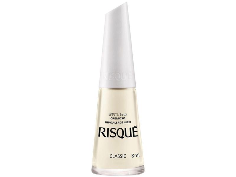 Esmalte Risqué Classic Branco Cremoso - Hipoalergênico 8ml - Esmalte ...