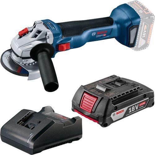 Esmerilhadeira Sem Fio Bosch Gws 18v 10 Brushless Bateria 2a ...
