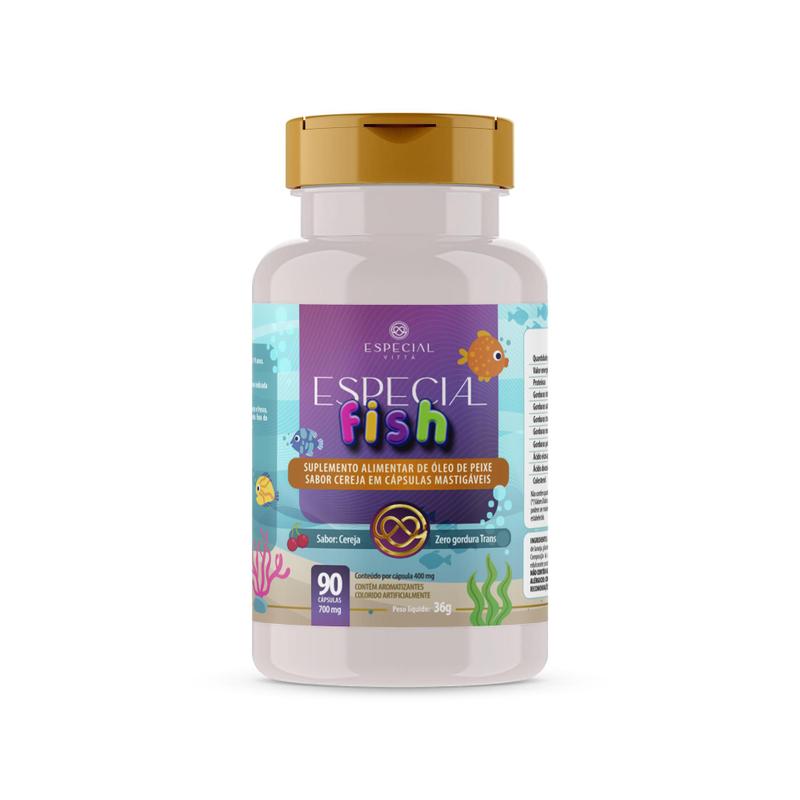 Especial Fish - Ômeg@ 3 Infantil - 90 cápsulas - Especial Vittá - Ômega ...