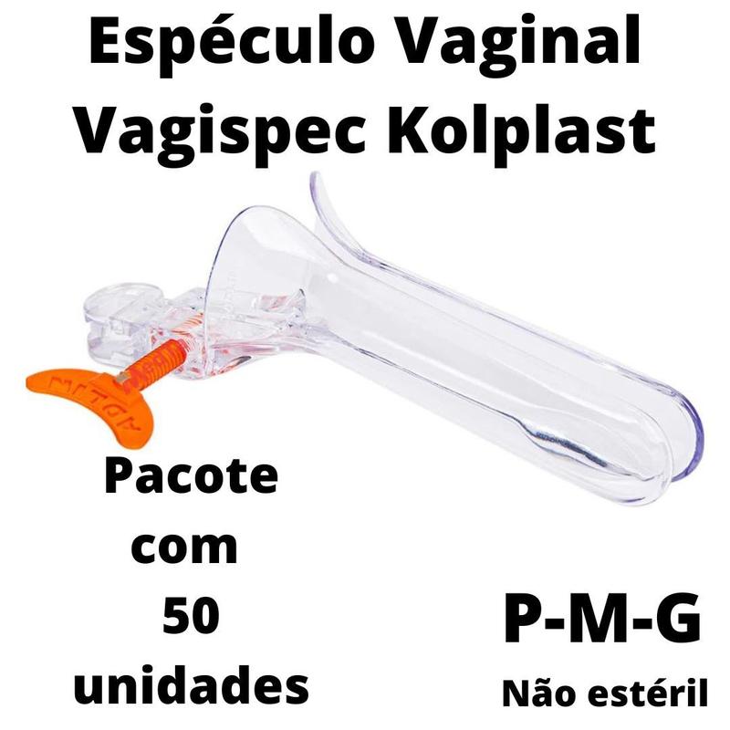 Especulo Ginecológico (Vaginal) Não Estéril Vagispec Kolplast C/ 50 Unidades - Espéculo ...