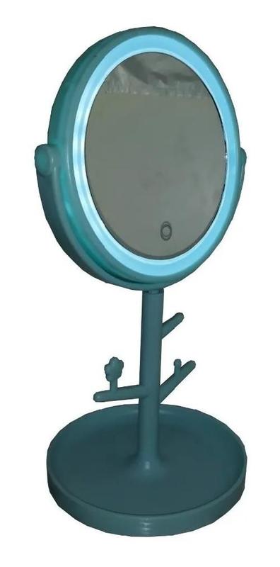 Espelho De Mesa Redondo Led Porta Maquiagem E Porta Jóias - Y888 - Espelho para Maquiagem / de ...