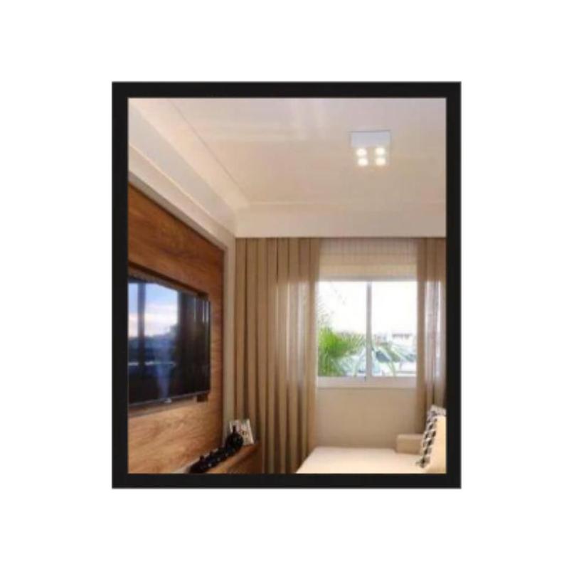 Espelho Decorativo Com Moldura Em Madeira 36x46cm Retangular Imagem Nítida - Ric regis - Espelho ...