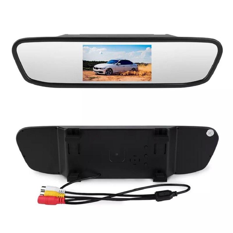 Espelho Retrovisor Interno Sobrepor Monitor Tela Lcd Colorida 4.3 - Tomate - Retrovisor de Carro ...