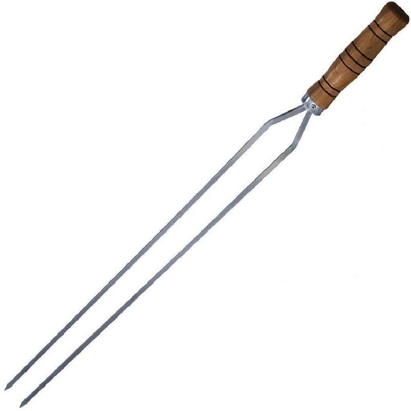Espeto duplo p/ carne 85cm cromado - utimil - Espeto - Magazine Luiza