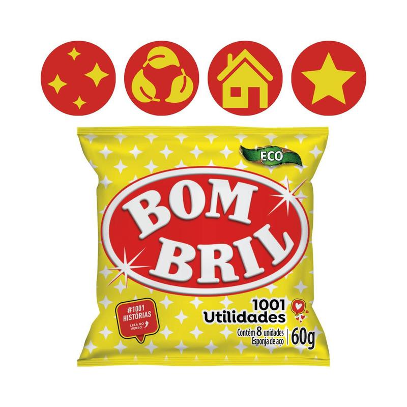 Esponja Aco Eco Limpeza Brilho Ariar Louca Bombril - Sabonete de Inox ...