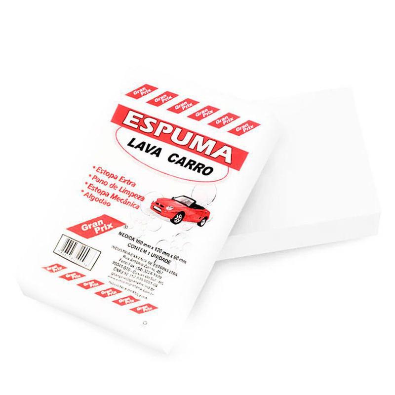 Esponja Espuma de Lavar Carro Multiuso Branca - GRAND PRIX - Bucha ...