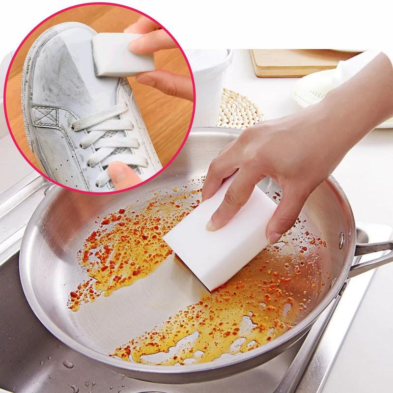 Esponja Mágica Branca Tira Manchas Max Clean Bucha Melamina Limpa Tudo ...