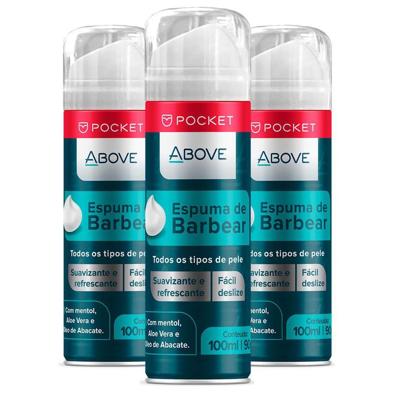 Espuma de Barbear Above Men 100ml 03 unidades - Espuma de Barbear ...