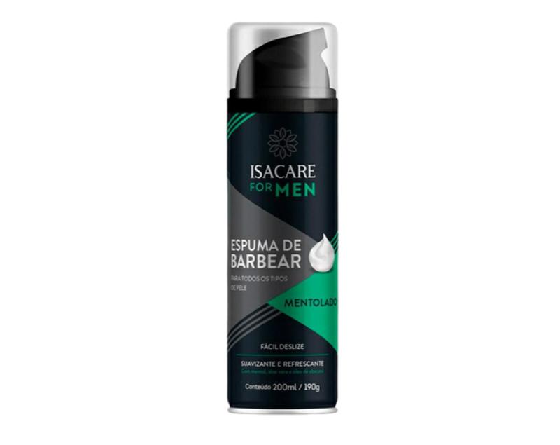 Espuma De Barbear Isacare For Men Mentolado 200ml - Espuma de Barbear ...