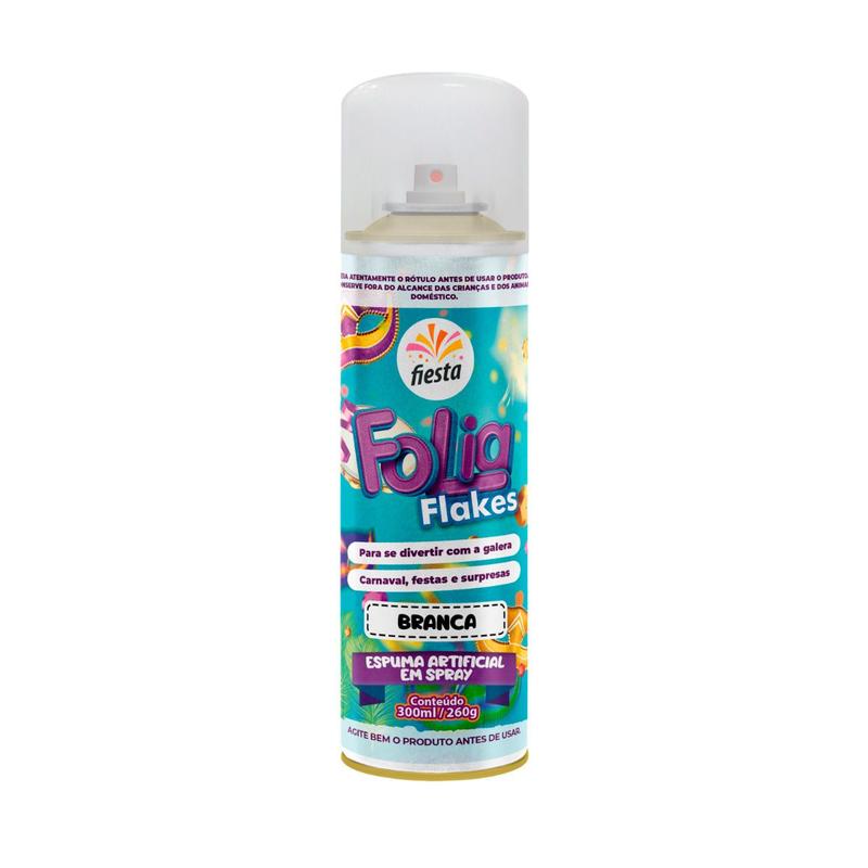 ESPUMA DE CARNAVAL BRANCA - FOLIA FLAKES 300ml/260g - FIESTA - Espuma ...