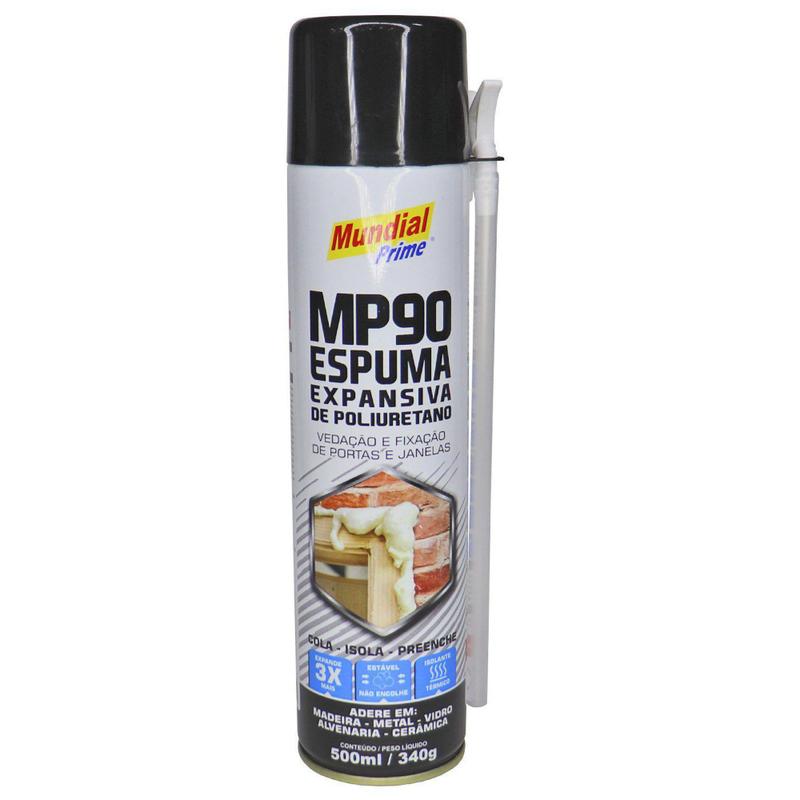 Espuma de Poliuretano 500ml./340g. Mundial Prime - Espuma Expansiva - Magazine Luiza