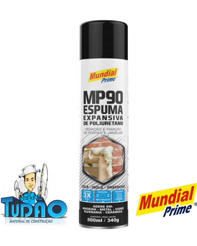 Espuma Expansiva Poliuretano 300ml 190g MP90 - Mundial Prime - Espuma Expansiva - Magazine Luiza