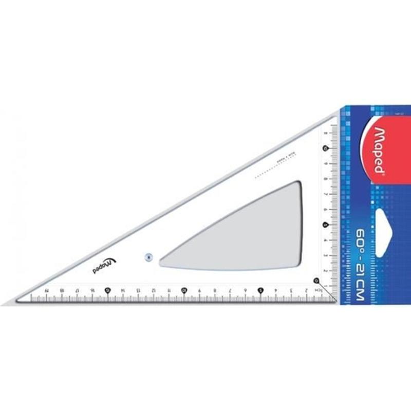 Esquadro Escolar 60 graus Maped 21cm - Esquadro Profissional - Magazine ...