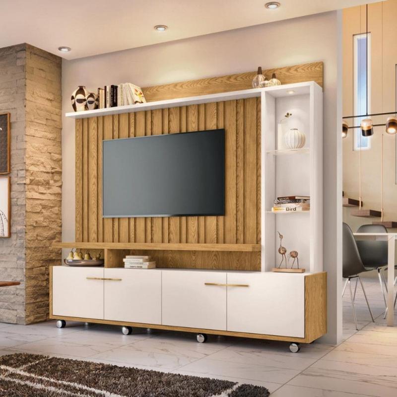 Estante Home para Tv até 60 Polegadas Ripado 4 Portas Titan HB Móveis ...