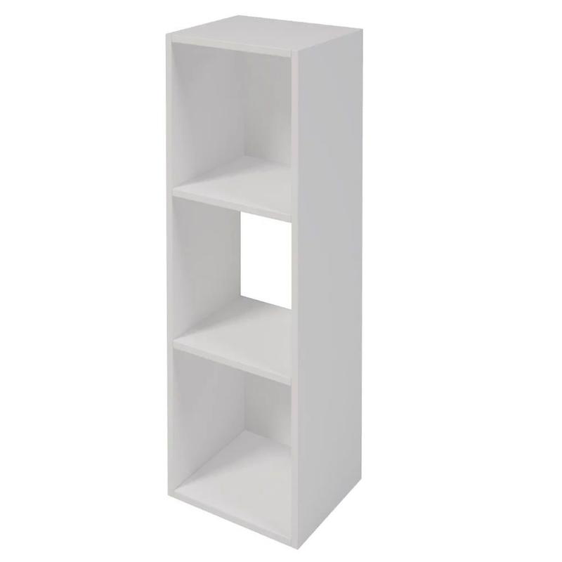 Estante Mercúcio 3 Nichos Para Livros na Cor Branca 90 cm - 44556 - Sun ...