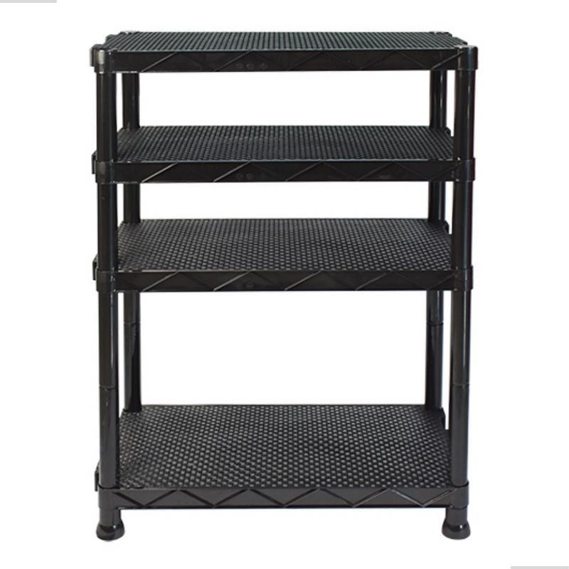Estante Modular Plástica Encaixe Multiuso Prateleira Preta - Meu Novo ...