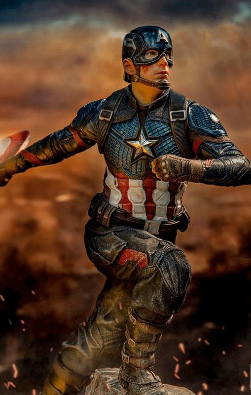 Estátua Captain America Deluxe - Avengers: End Game - Art Scale 1/10 ...