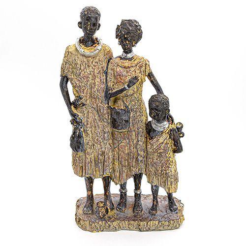 Estátuas Família Africana Com Detalhes Minimalistas - Elleva - Estátua ...