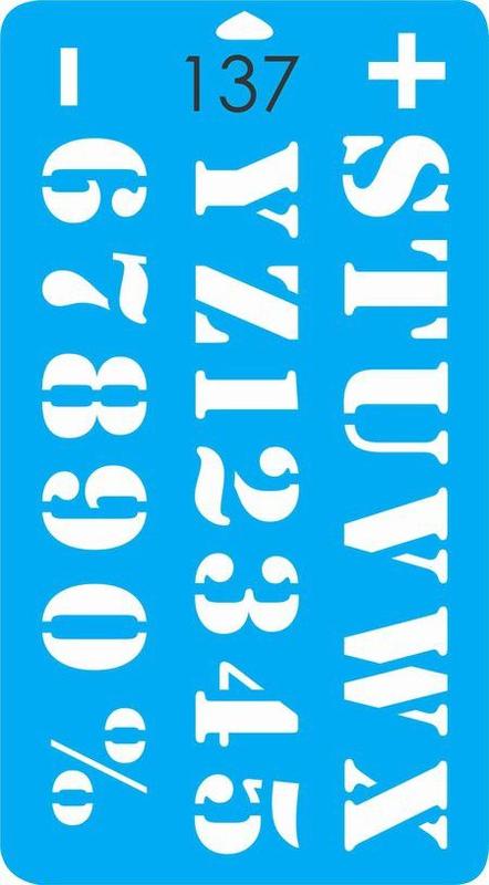 Estêncil alfabeto + números (S-Z) - cód. 137 - Duna Atelier - Letras ...