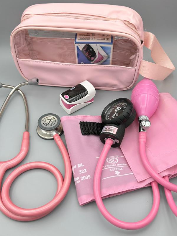 Esteto Littmann Classic III Pink Ap Pressão Bic +Oxi + Bolsa ...