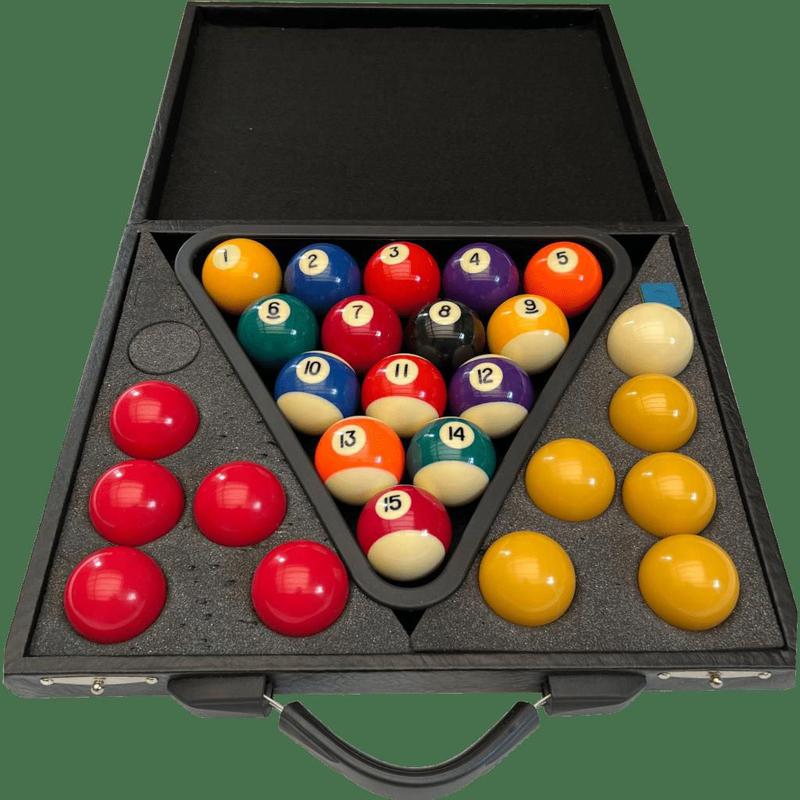 Estojo p/ 27 Bolas e Triângulo - Bilhar Balls - Bolinha de Ping Pong ...