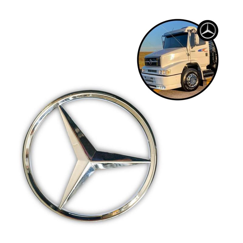 Estrela Plástico Cromada Grade 220mm Caminhão Mb 712c/1620 - Mercedes-Benz - Lanterna para ...