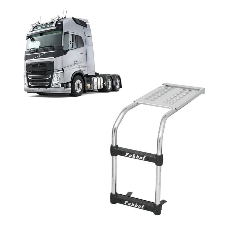 Estribo Plataforma Tanque Arla Inox D-Shape 125 Lt Volvo FH - Fabbof - Estribo Lateral ...