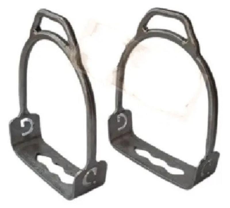 Estribo trabalhado em aço carbono cavalo crioulo - SELARIA SERRANO ...