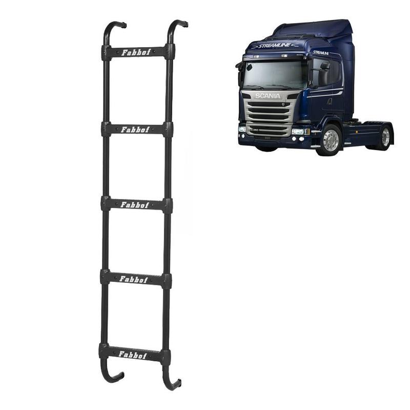 Estribo Traseiro p Scania R Highline 5 Degraus 1650mm Preto - Fabbof - Estribo Lateral ...