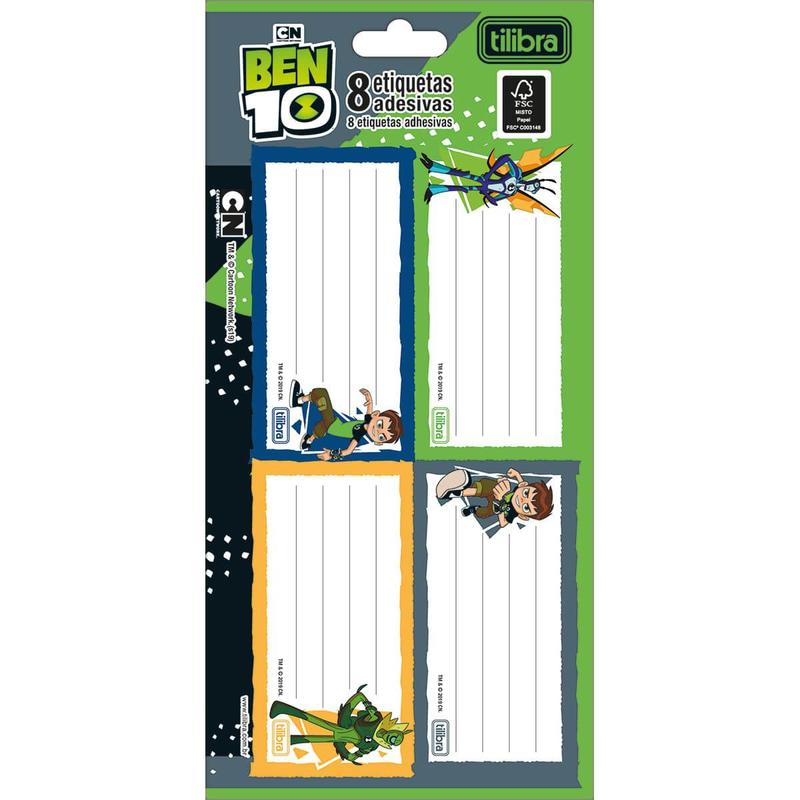 Etiqueta Escolar Adesiva Ben 10 - Etiquetas e Acessórios - Magazine Luiza