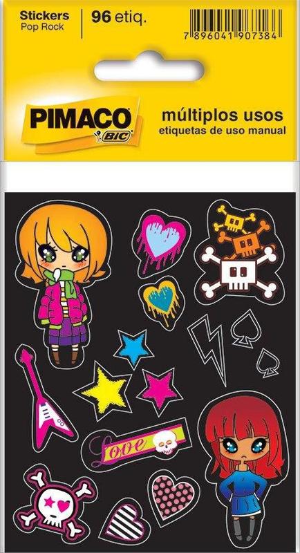 Etiqueta Pimaco Sticker Temático Pop Rock - Etiquetas e Acessórios ...