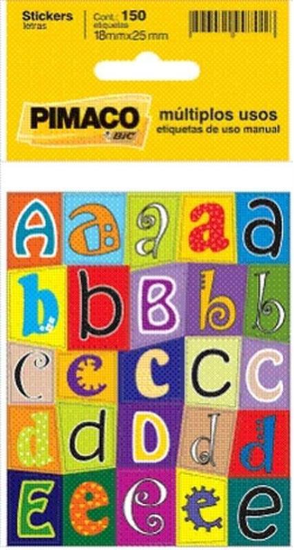Etiqueta Stickers Letras e Números Pimaco 6 Fls - Etiquetas e ...